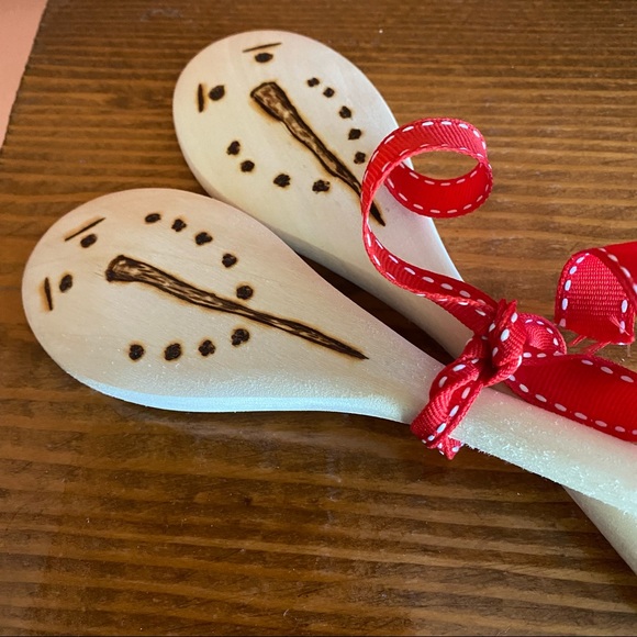 Artisan | Kitchen | Snowmen Wood Burned Artisan Wooden Spoon Set | Poshmark